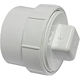Canplas 193702AS PVC Female Cleanout Adapter with Plug, 2-Inch, White ...