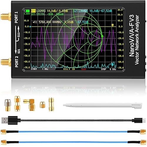 NanoVNA-F V3 Vector Network Analyzer 1MHz-6GHz, 4.3IN HF VHF UHF VNA ...