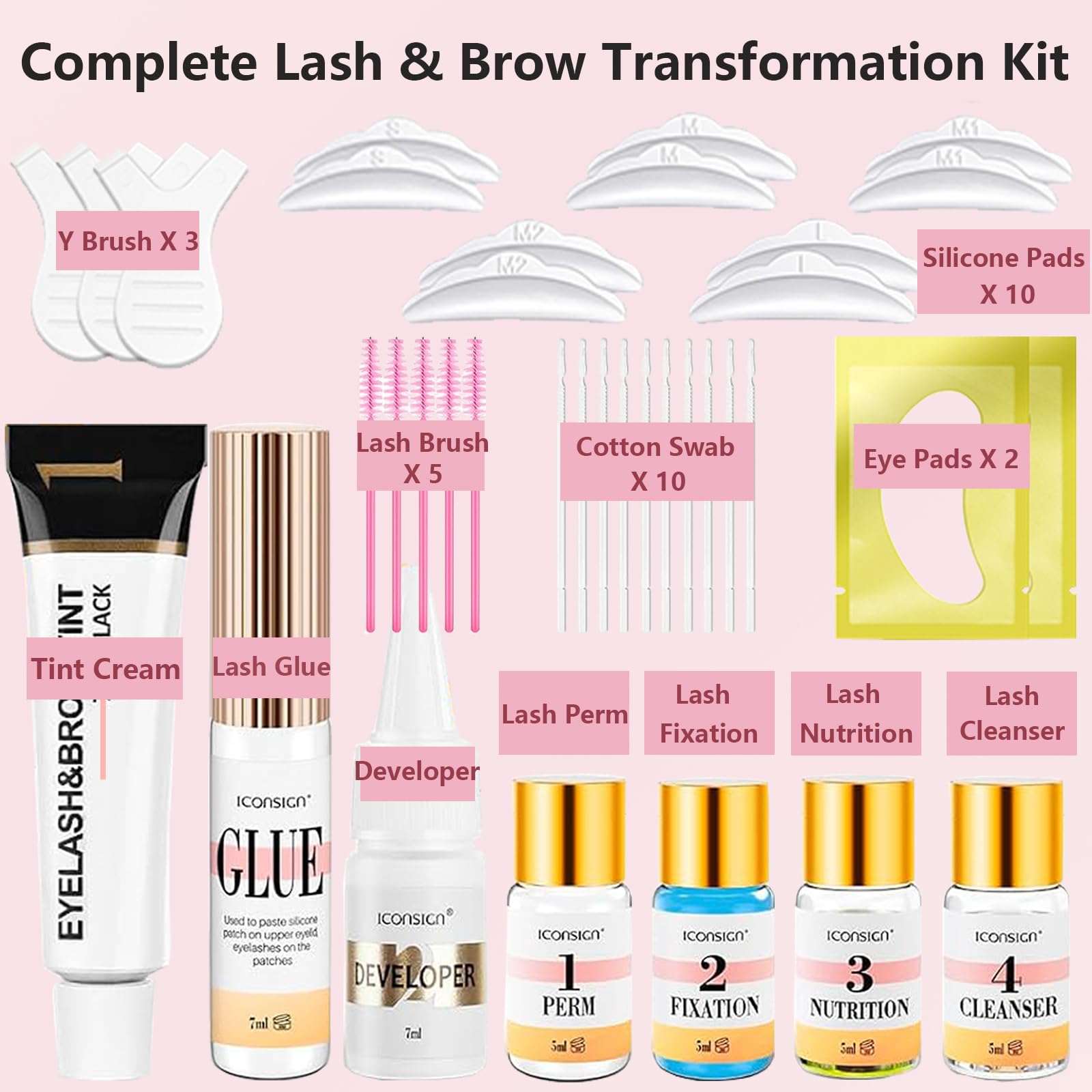 Mua Lash Lift Kit & Brow Lamination Kit - 4 in 1 Professional Black ...