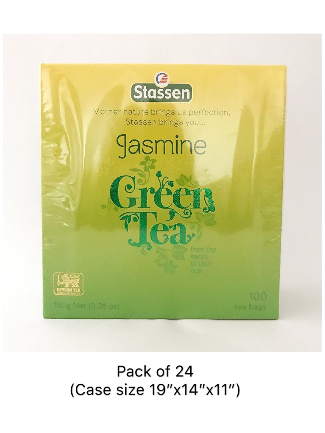 Amazon.com : Stassen Pure Jasmine Green Tea, 100 Tea Bags (Pack of 24 ...