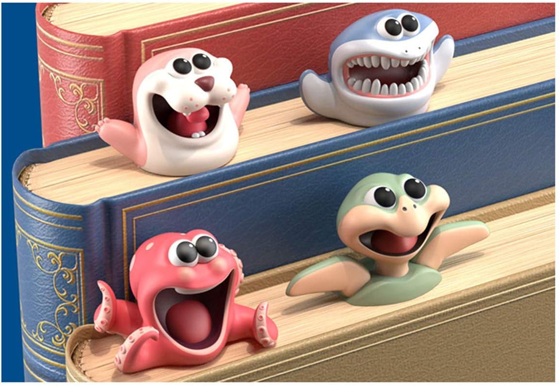 Jiuwei Squashed Animals Bookmarks Wacky Pals Kawaii Cartoon Lovely ...