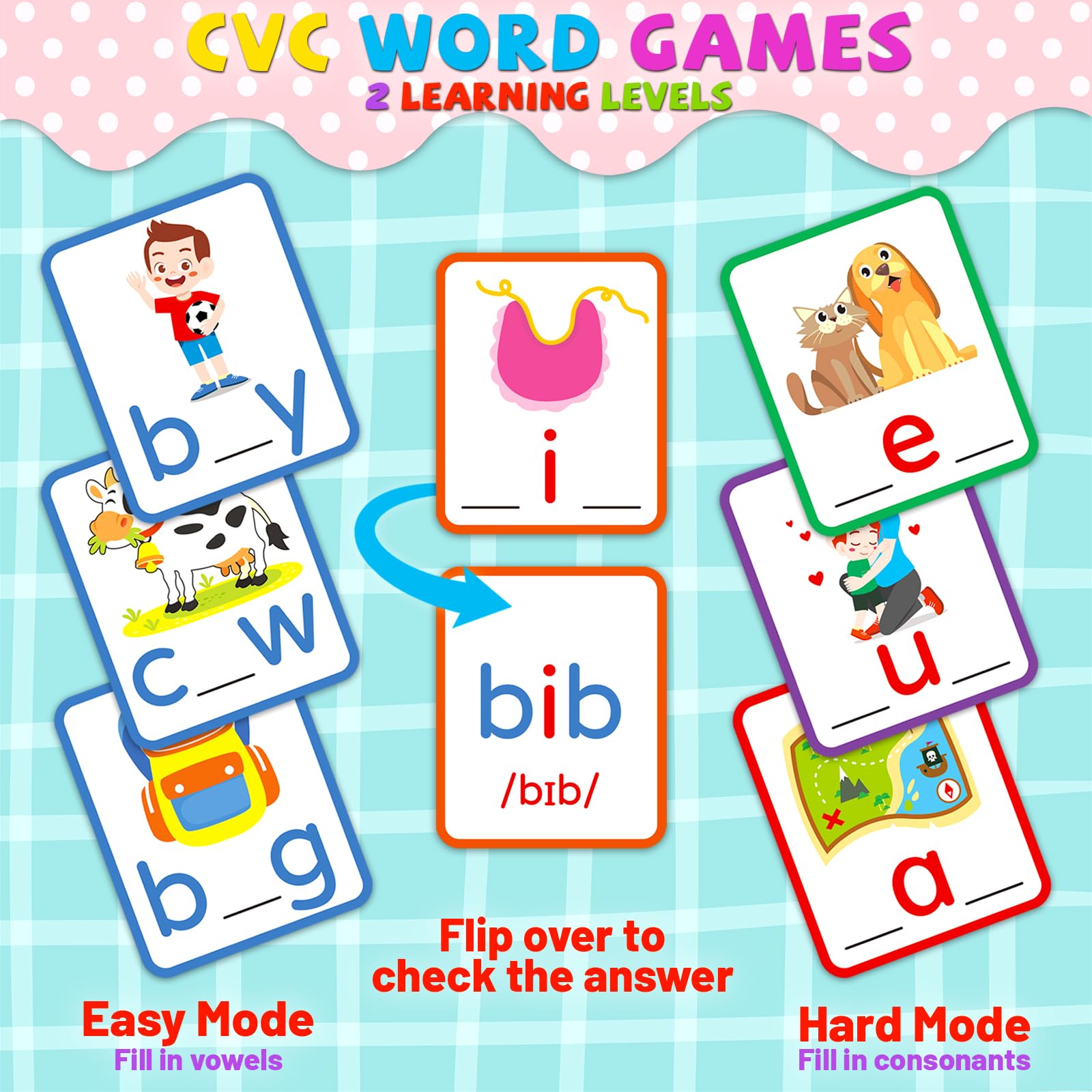 Mua zheyistep CVC Word Games Writing Spelling Flash Cards for ...