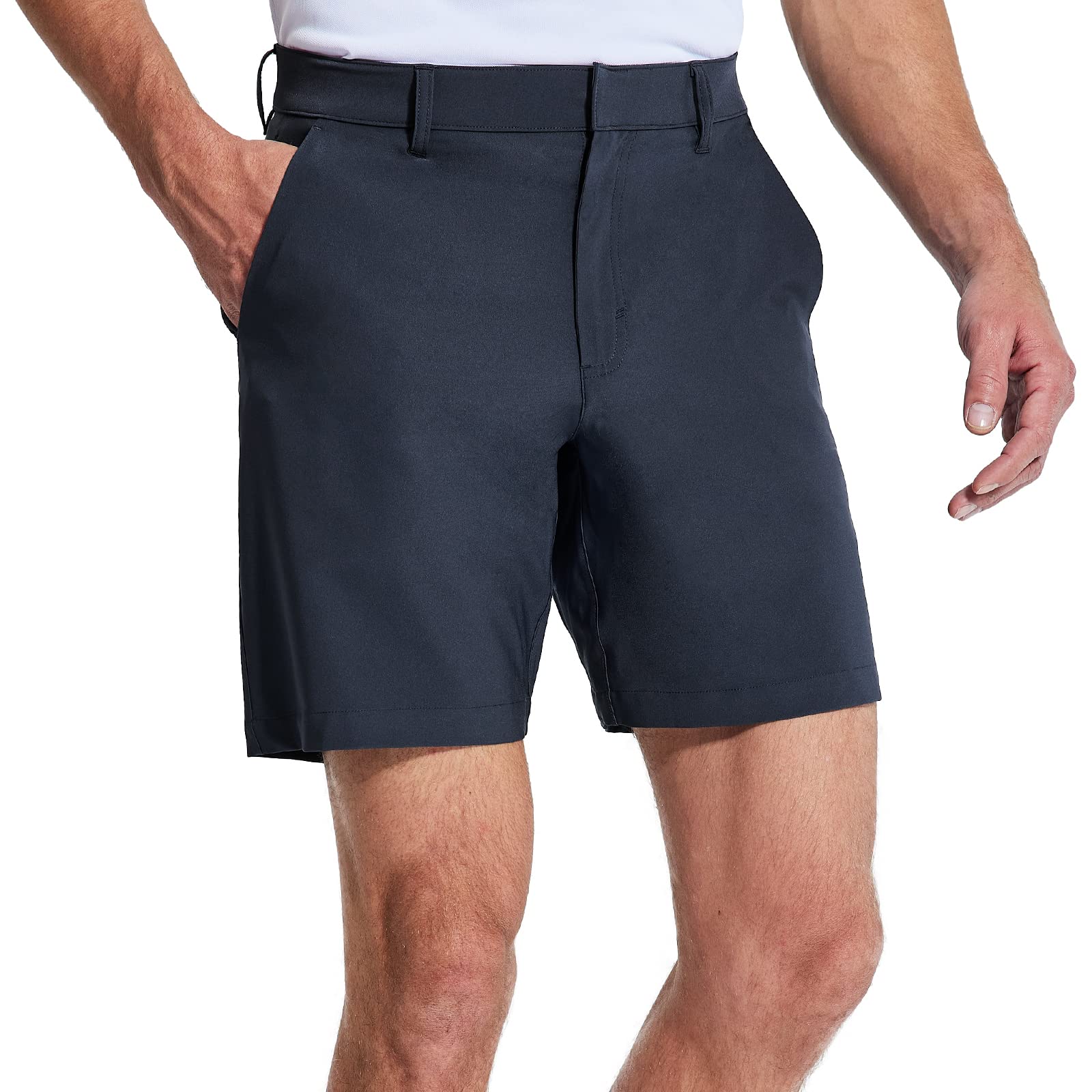 MIER Men's Stretch Golf Shorts - 8" Slim Fit Quick Dry Athletic Casual ...