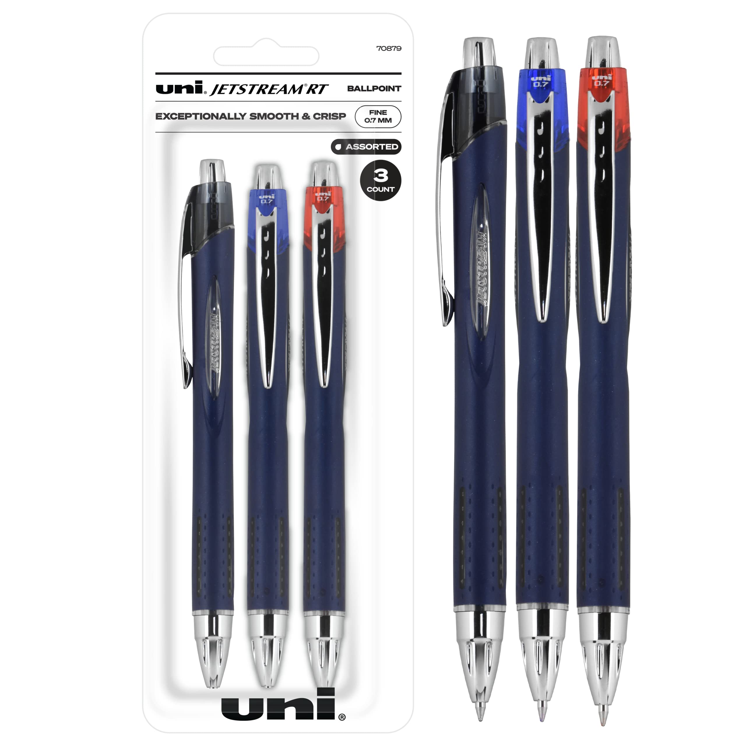 Mua Uniball Jetstream RT 3 Pack, 0.7mm - Black, Blue and Red Ballpoint ...