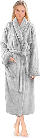 PAVILIA Premium Womens Plush Soft Robe Fluffy, Warm, Fleece Sherpa Shaggy Bathrobe : Amazon.ca ...