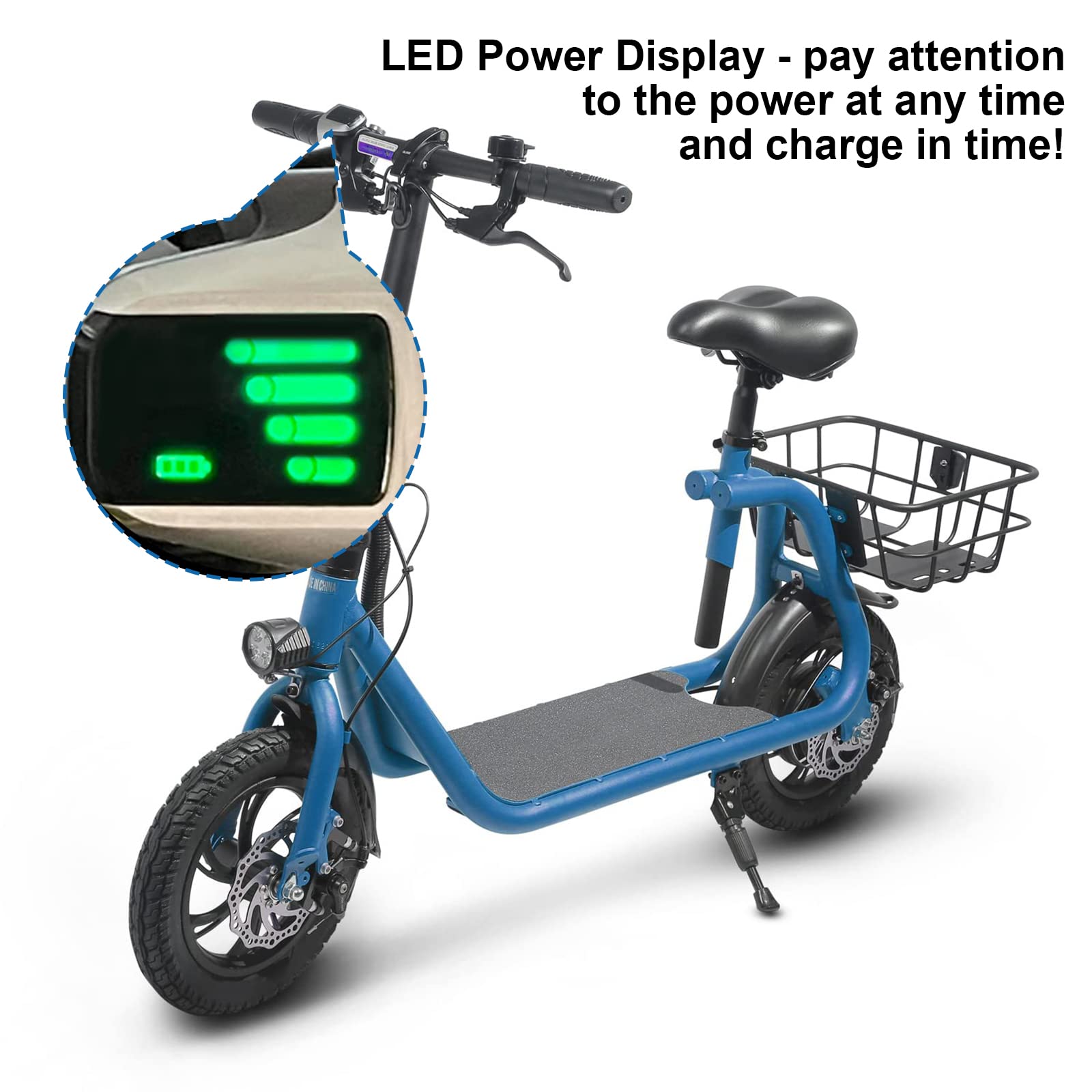 Mua SEHOMY Electric Scooter with Seat for Adults 265lbs, 650W Peak ...