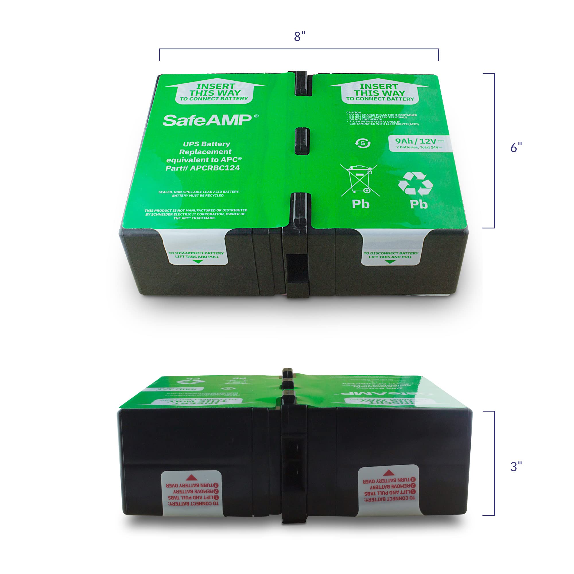 Mua UPS 9Ah, 24VDC VRLA Battery Replacement APCRBC124 Compatible with ...