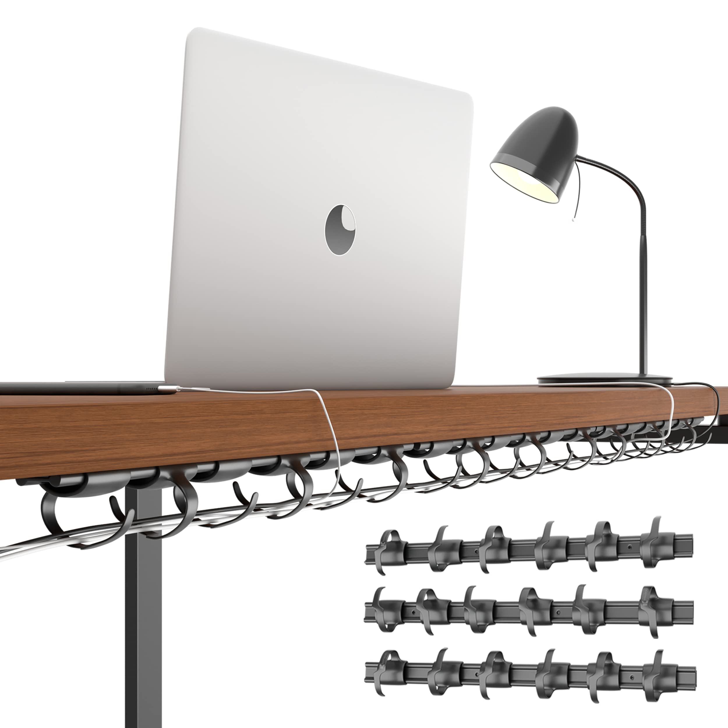 Mua Kenson 3 Pack Rib Under Desk Cable Management - Black Wire Hider ...