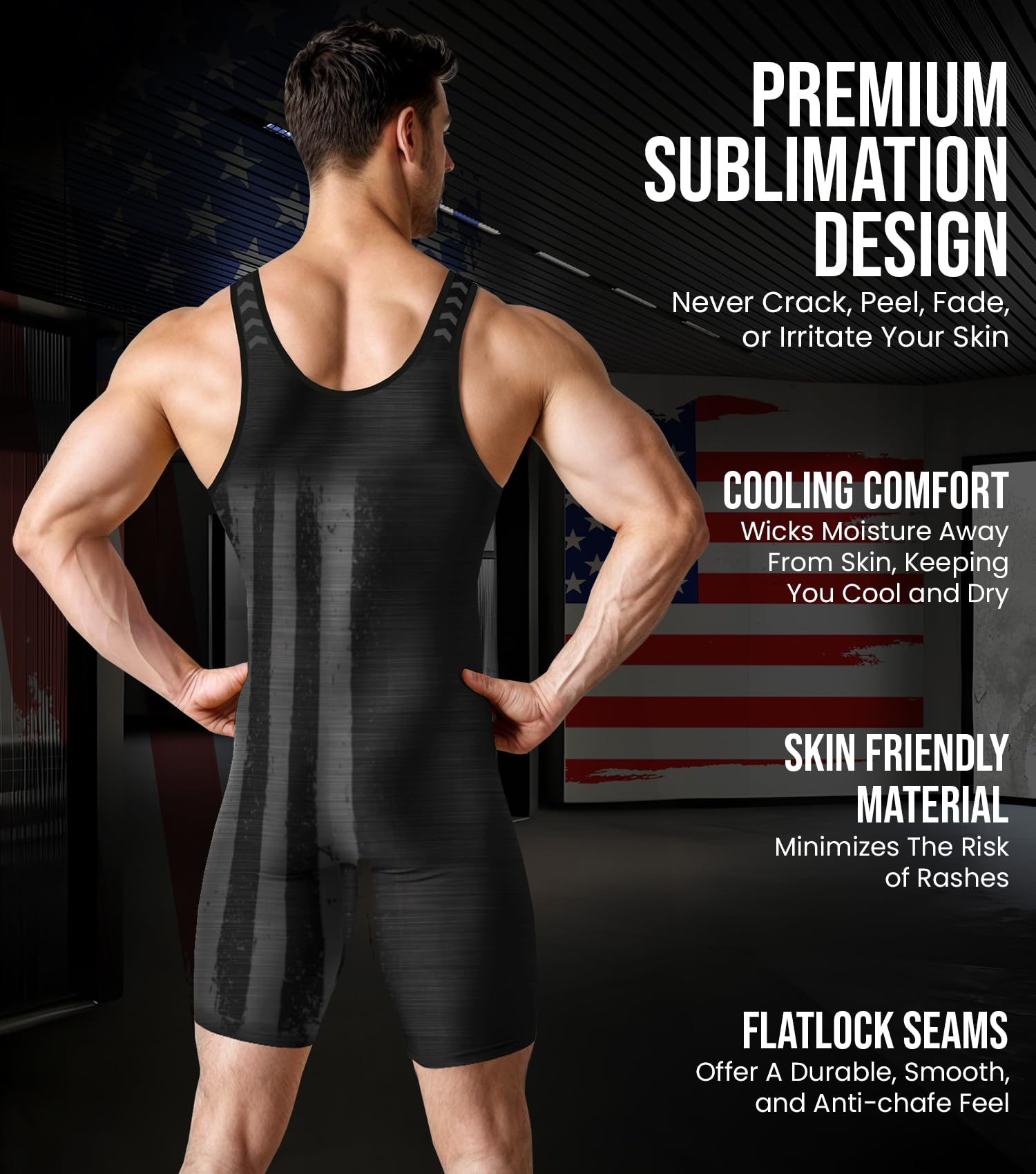 Mua Exxact Sports Sublimated Men's Wrestling Singlet, High-Performance Powerlifting Singlet ...