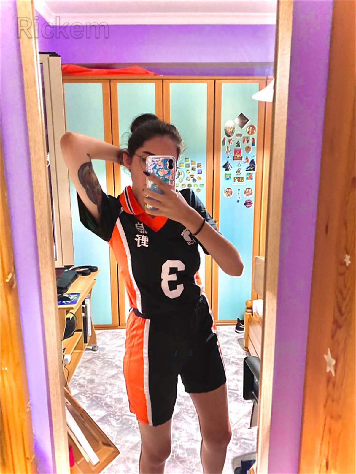 Rickem Haikyuu Cosplay Costume Hinata Shoyo Shirt Shorts Karasuno High ...
