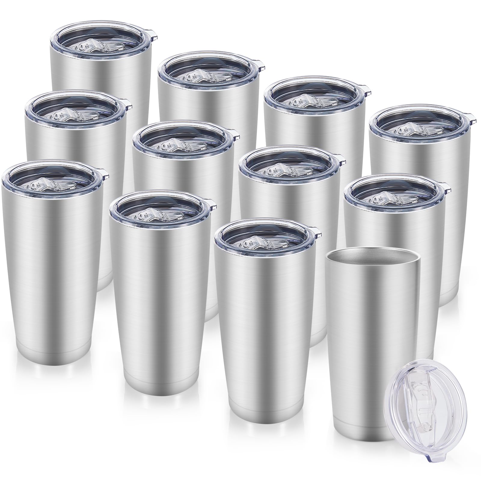 Cool Yoleb 20 oz Tumblers Bulk Stainless Steel Tumbler with Lid Double ...