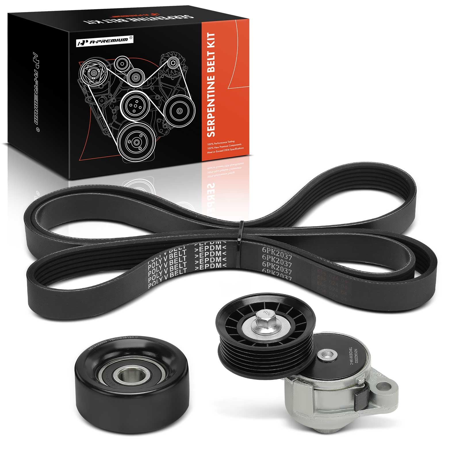 A-Premium Engine Serpentine Belt Drive Kit with Tensioner & Idler ...