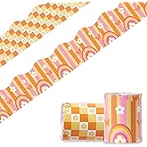 Amazon.com: Whaline 82Ft Retro Groovy 70s Bulletin Board Borders Boho ...