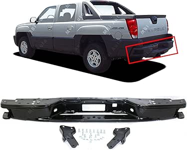 Amazon.com: MBI AUTO - Black, Steel Rear Step Bumper W/Brackets for ...