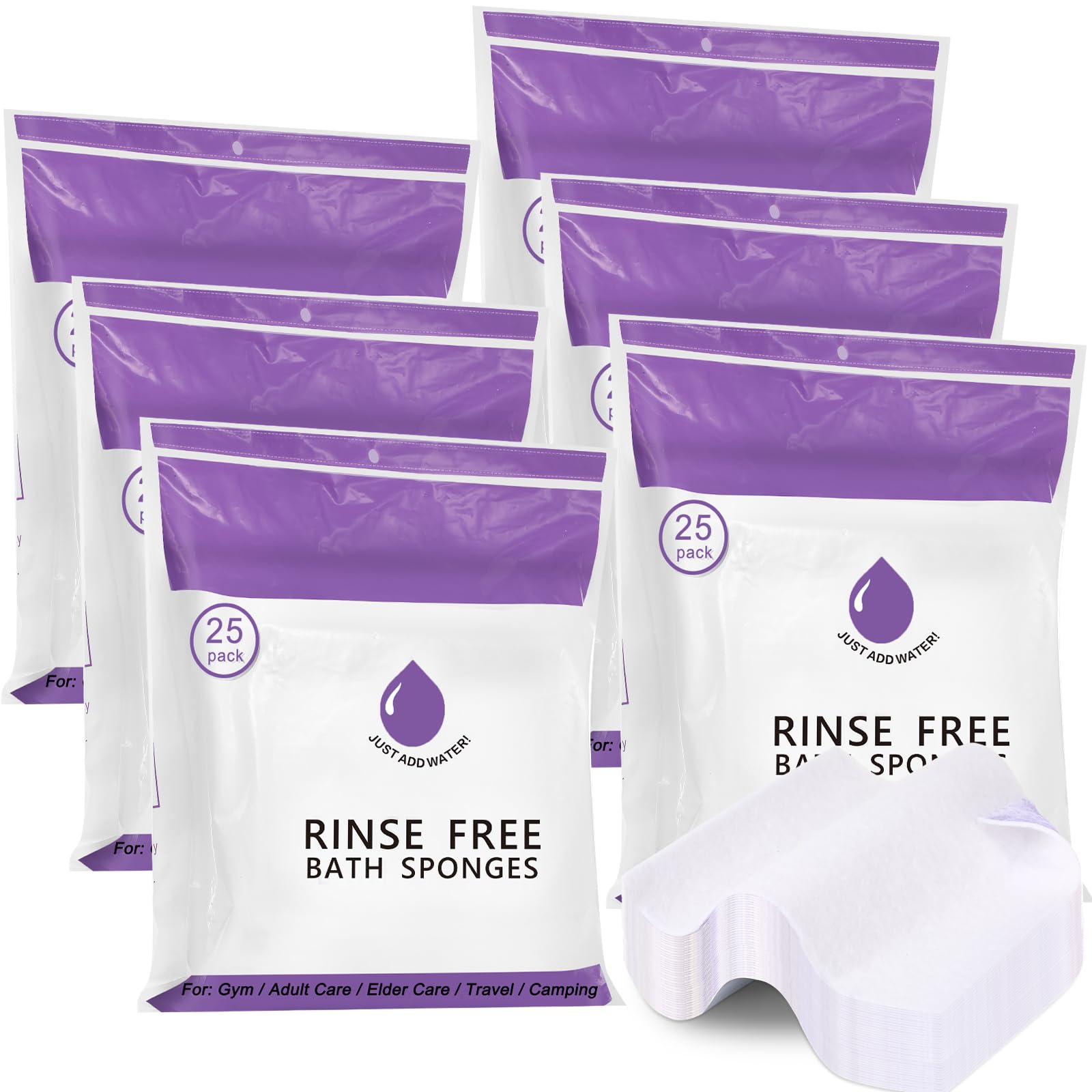 VitalCozy 200 Pcs Disposable No Rinse Bathing Wipes Bulk All-in-1 Rinse ...