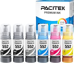 Pigment Ink 552 Refill Ink Bottle Compatible for T552 Use with EcoTank ...