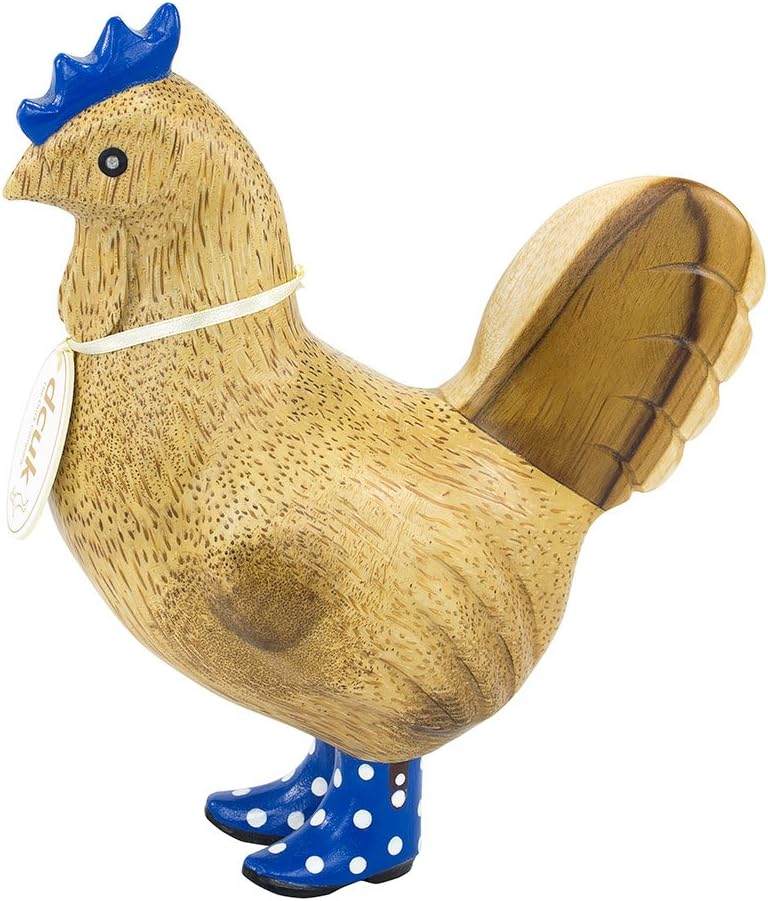 DCUK Natural Cowboy Boots Hen Chicken - Spotty Blue: Amazon.co.uk ...