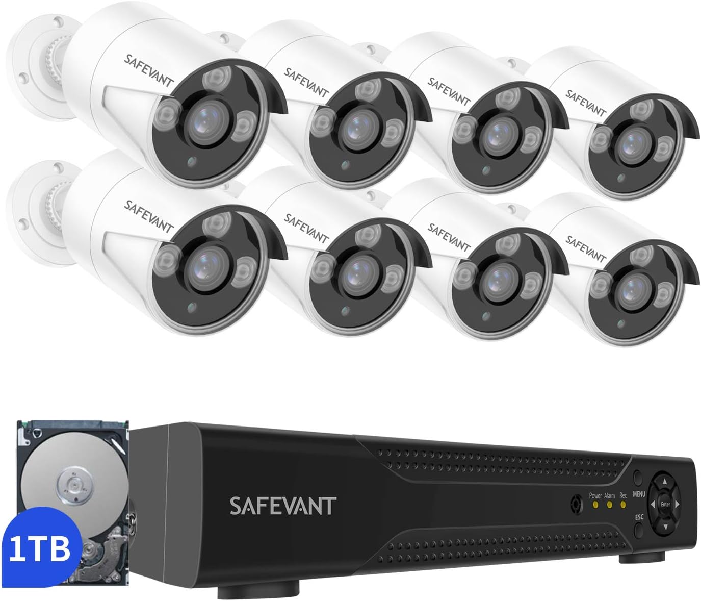 Amazon.com : [2020 New] 8 Channel HD Security Camera System with 1TB ...