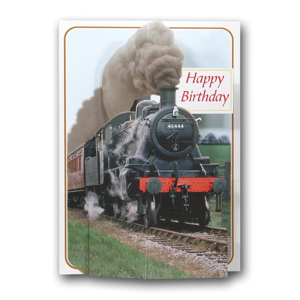 Happy Birthday - Steam Engine - Train - Locomotive - Railway - a 3D Pop ...