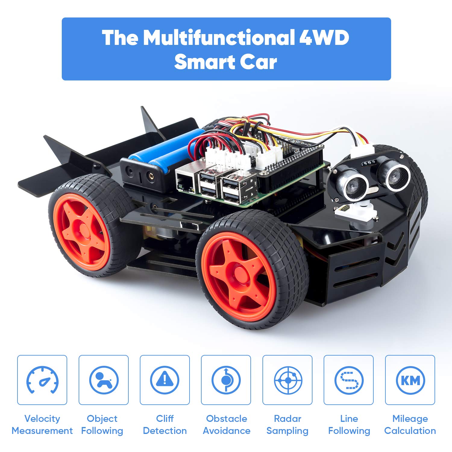 Mua SunFounder Robot Car Kit for Raspberry Pi, 4WD HAT Module ...
