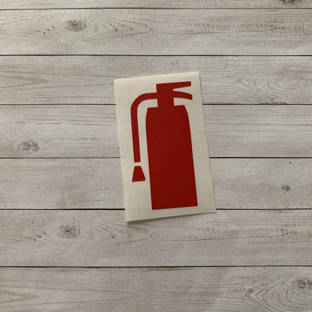 Amazon.com: Fire Extinguisher Vinyl Sticker, Fireman Decorations, Fire ...