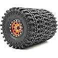Amazon.com: HOBBYSOUL 4pcs RC 1.9 Mud Terrain Tires Super Grip Soft Crawler Truck Tyre 121mm/4 ...