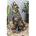 Amazon.com: Ebros Denizen of Twilight Steampunk Wolf Howling Statue ...