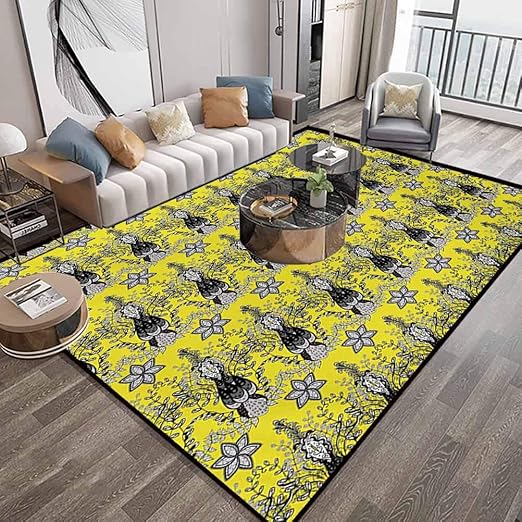Grey And Yellow Area Rug Carpet Large 4X6 Feet Orietal Paisley Floral grey-and-yellow-area-rug-carpet-large-4x6-feet-orietal-paisley-floral