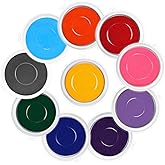 Amazon.com: Peohud 7" Large Round Craft Ink Pad, 8 Colors Washable ...