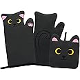 Amazon.com: NIGOWAYS Oven Mitts,Cute Cat Design Cooking Glove,Quilted ...