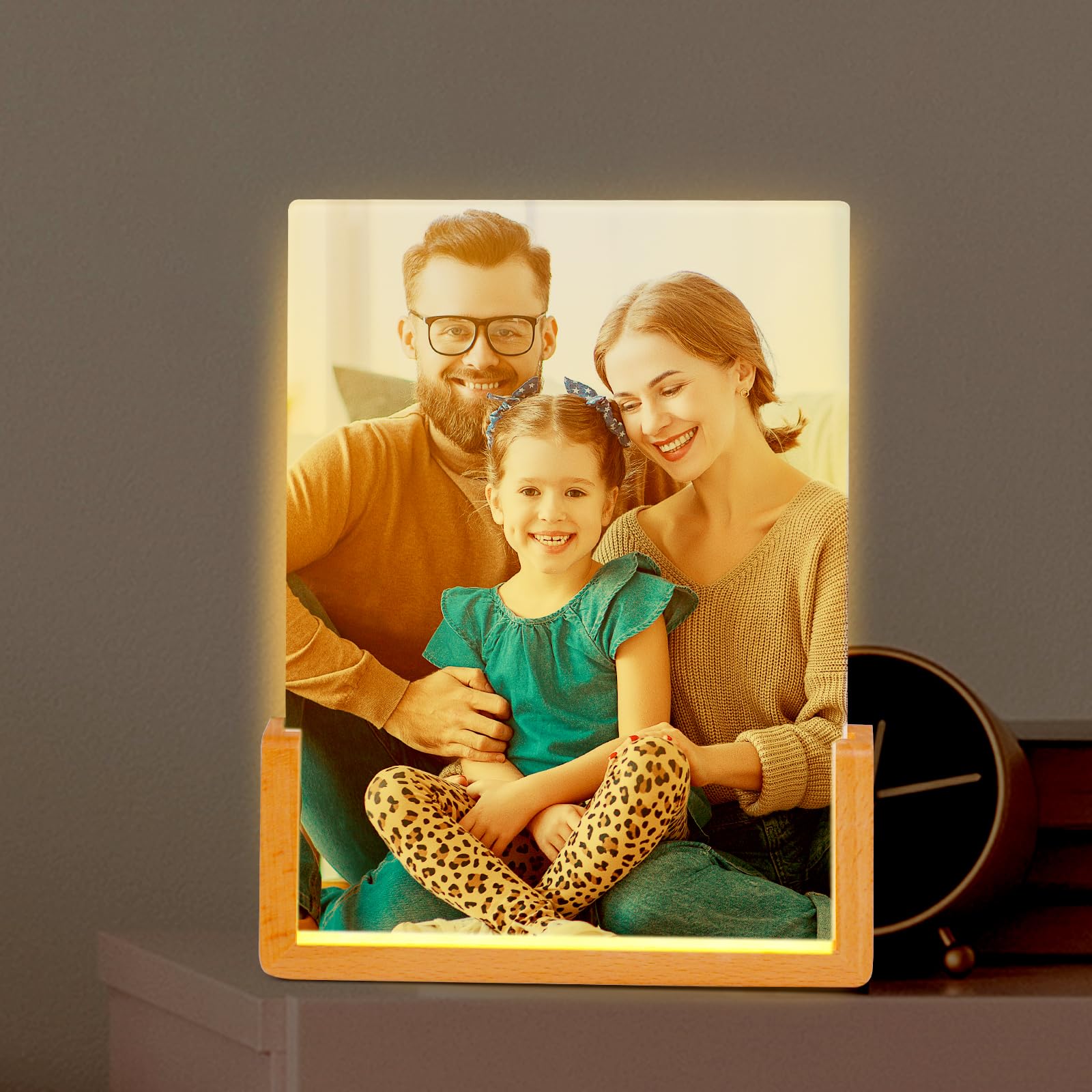 PYD Life 4 Pack Sublimation Night Lights Blanks LED Glass Photo Frames ...