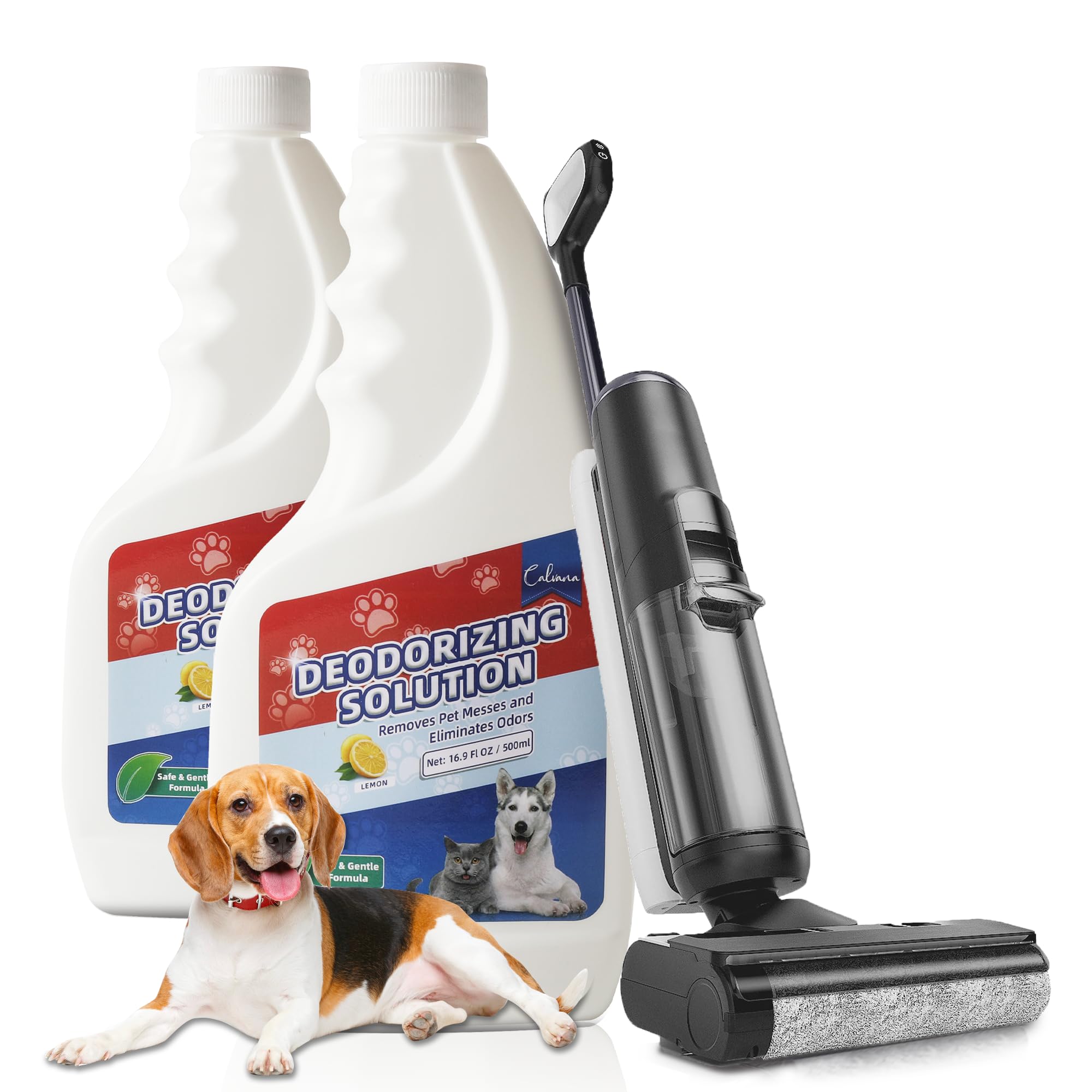 Calvana (2-Pack) 16.9fl.oz Floor Cleaner for Pet Owners, Lemon Scent ...