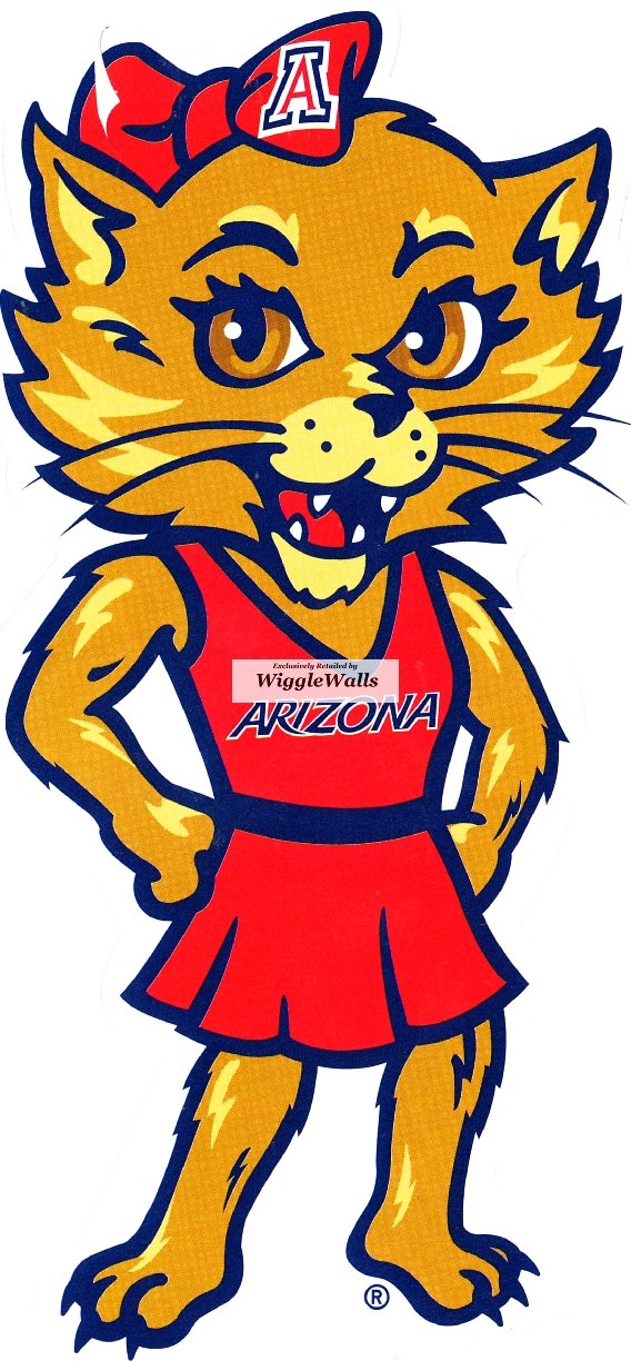 6 Inch Wilma Wildcat University of Arizona UA Wildcats AZ Removable ...