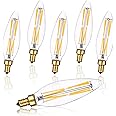 CREATE BRIGHT E12 Dimmable Light Bulbs 8W B10/B11 Candelabra Led Bulbs 100 Watt Equivalent 2700K ...