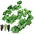 Amazon.com: 12 Strands 90 ft Artificial Fake Grape Vines with 3 Strings ...
