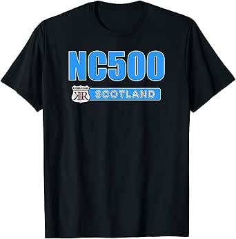 Amazon.com: North Coast 500 NC500 Scotland UK "BT" T-Shirt: Clothing