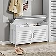 Amazon.com: Haotian White Storage Bench Entryway, Shoe Bench with Lift ...