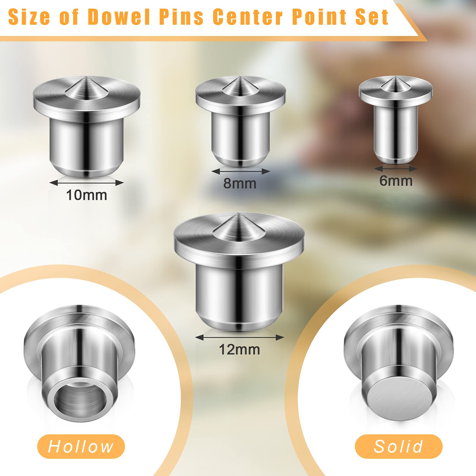Mua 32 Pieces Dowel Pins Center Point Set Solid Hollow Dowel Tenon ...