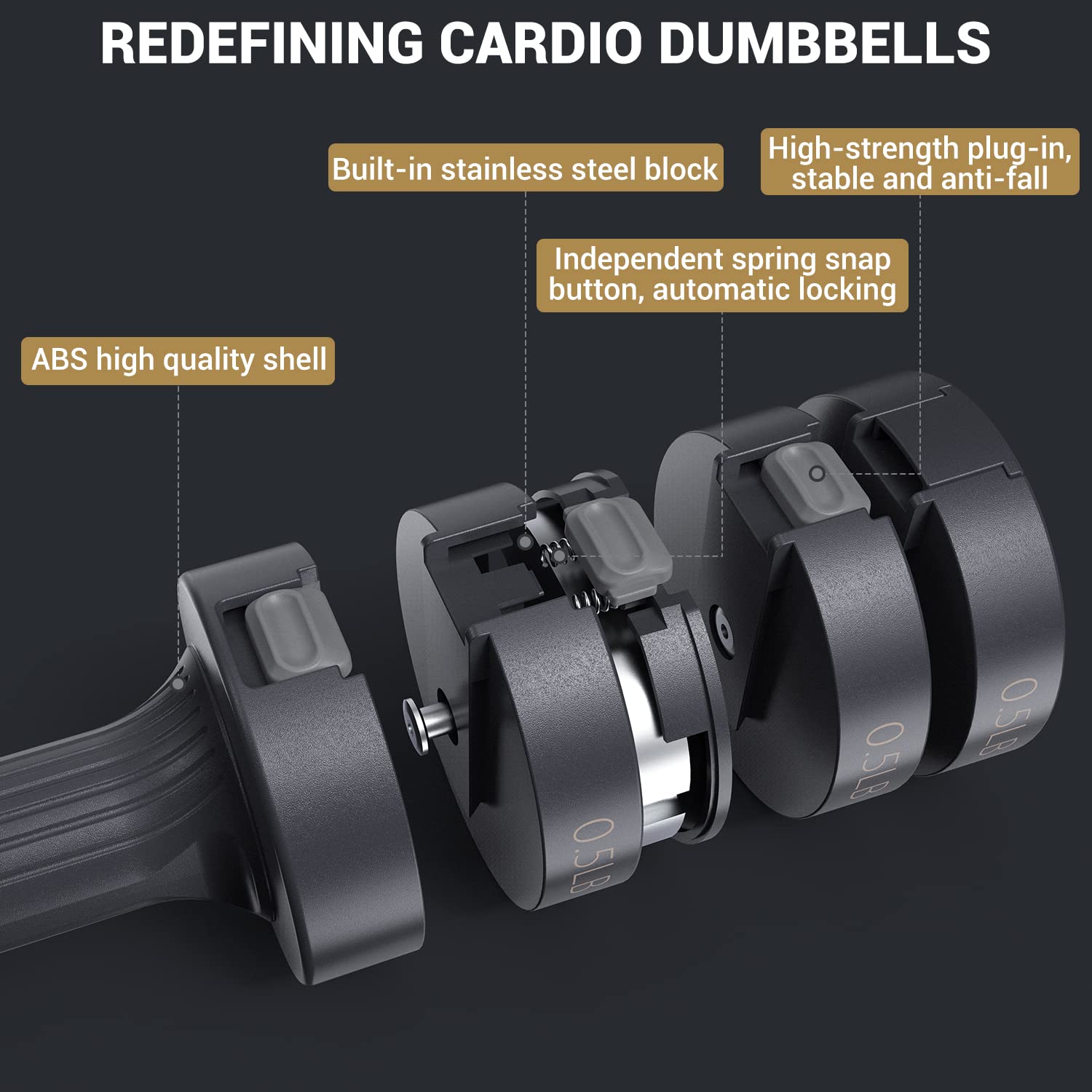 Mua Adjustable Dumbbells Hand Weights Set: Sportneer 5 lb Dumbbell Set ...