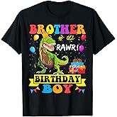 Amazon.com: Granny of the Birthday Boy T-Rex RAWR Dinosaur Birthday boy T-Shirt : Clothing ...