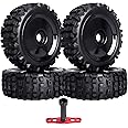 Amazon.com: AllinRC 1/8 RC Buggy Tires 17mm Hex RC Wheels and Tires ...