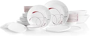 Amazon.com | Corelle Service for 12, Chip Resistant, Splendor ...