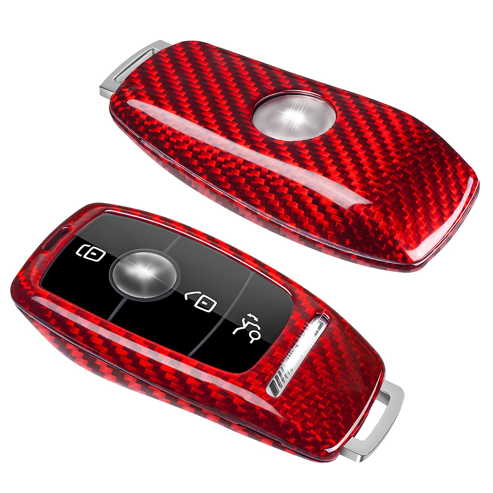 Mua Real Glass Fiber Key Fob Cover fits for Mercedes Benz,T-carbon Key ...