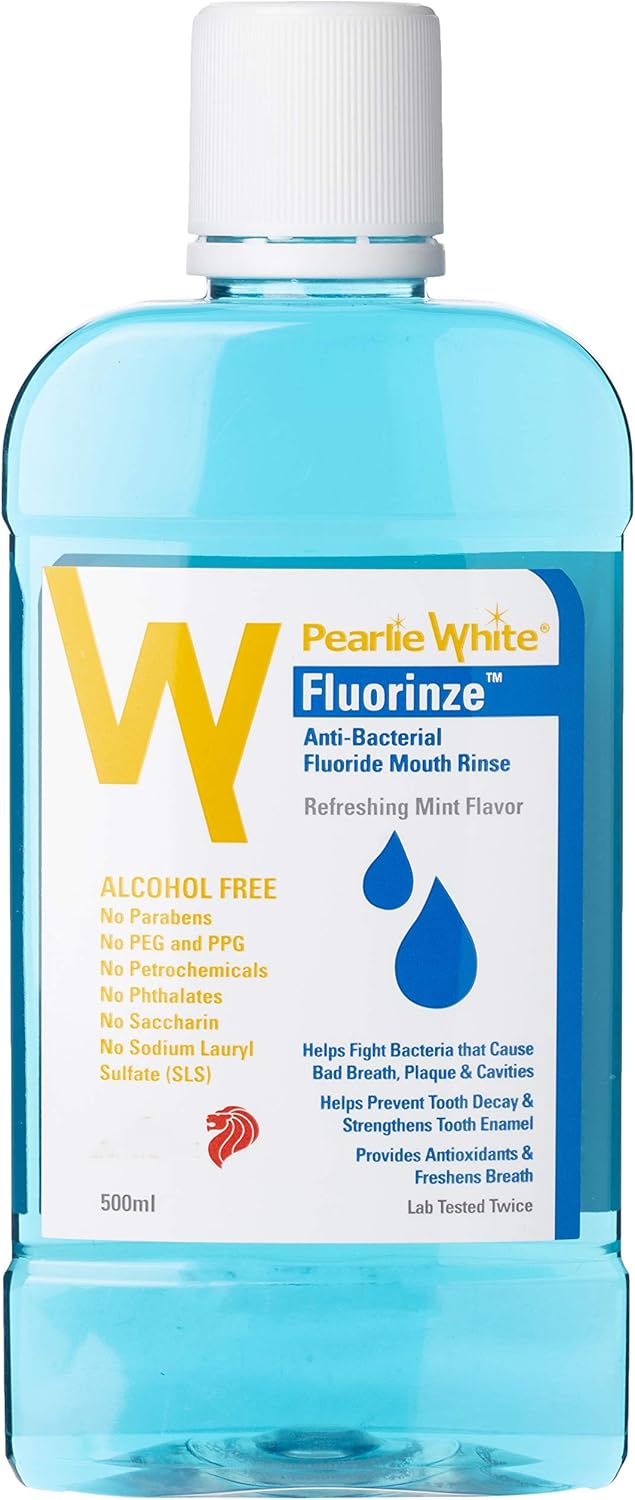 Pearlie White Fluorinze Mouthwash, Mint, 500 ml: Buy Online at Best ...