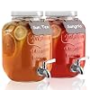 1 Gallon Drink Dispenser with Spigot 18/8 Stainless Steel - [Set of 2 ...