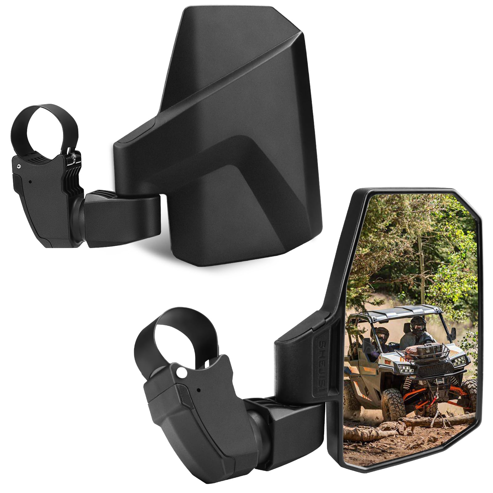 SHEJISI UTV Mirrors,The Spring Back Feature Allows Easy Reset After ...