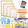 Amazon.com: Caydo 31 Pieces Screen Printing Starter kit Include 4 ...