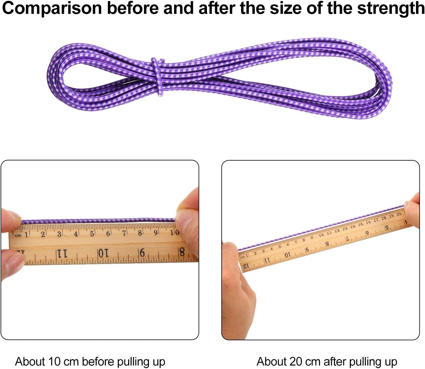 6 Pieces Chinese Jump Rope 157 Inches Stretch Skip Rope Adjustable ...