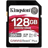 Kingston Canvas React Plus V60 SD 256GB SDXC UHS-II 280R/150W U3 V60 para Full HD/4K | Amazon.com.br