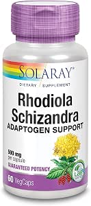 Amazon.com: Solaray Rhodiola and Schizandra Supplement, 500 mg | 60 ...
